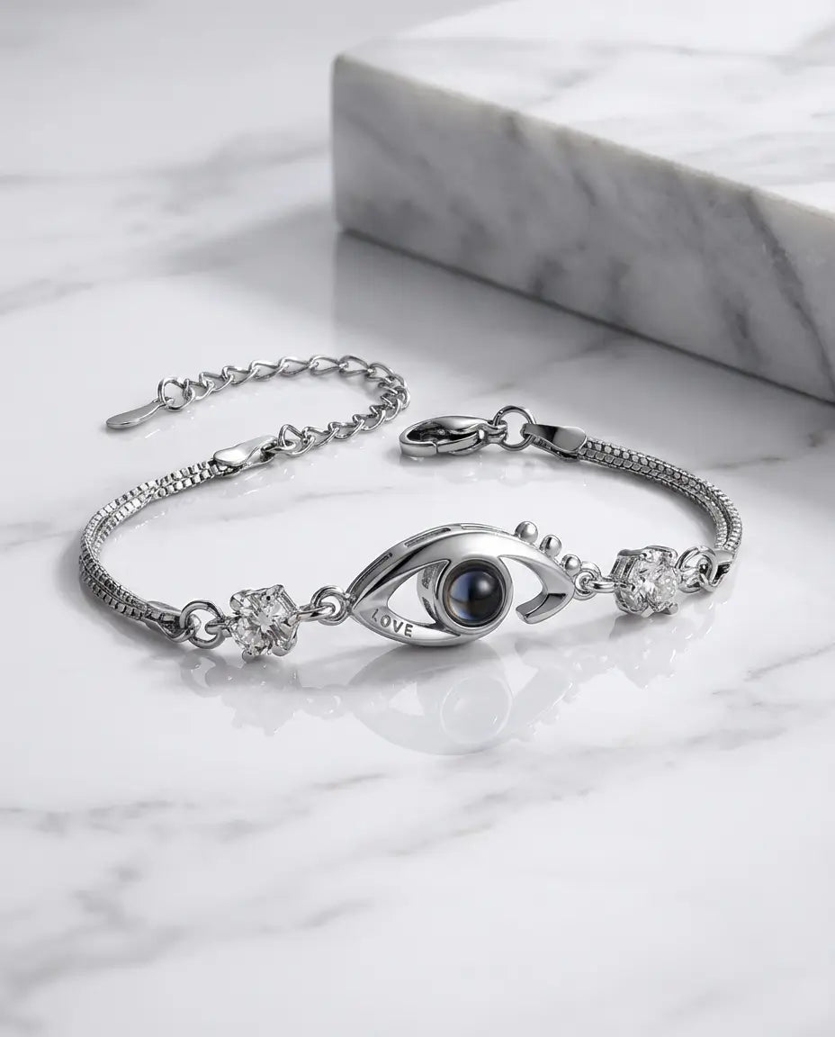 projection bracelet silver